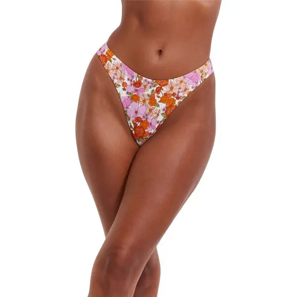 GOTTEX Vintage Florals Brazilian Bikini Bottom - Multi