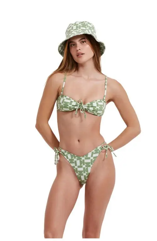 GOTTEX Let's Geo Bandeau Swim Top - Multi Green