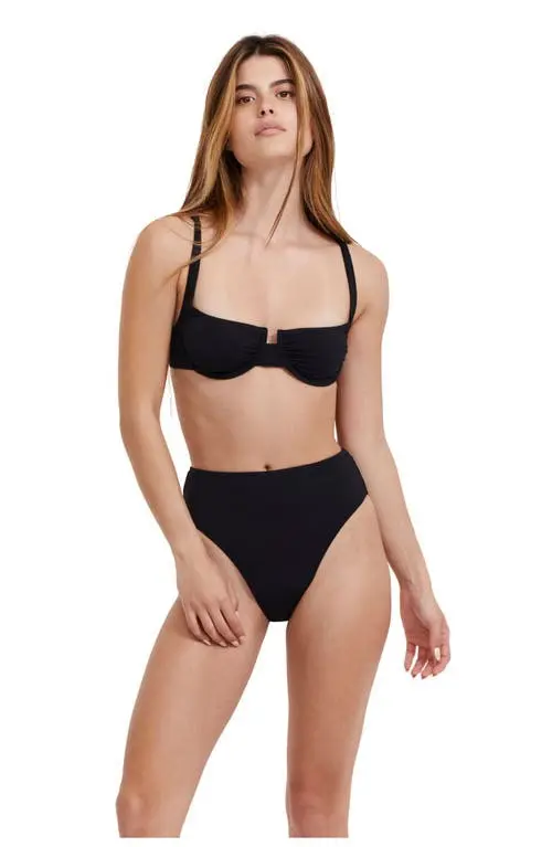 GOTTEX Solid Underwire Bikini Top - Black