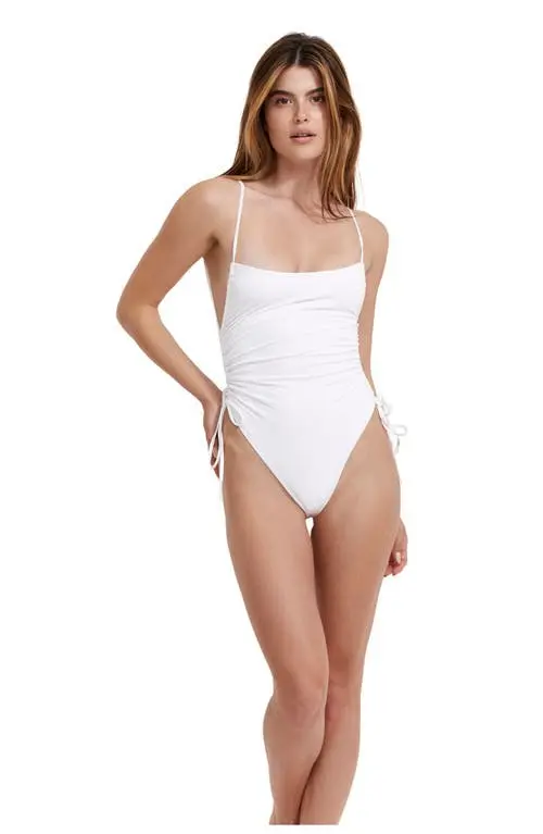 GOTTEX Solid Adjustable One-piece Swimsuit - White