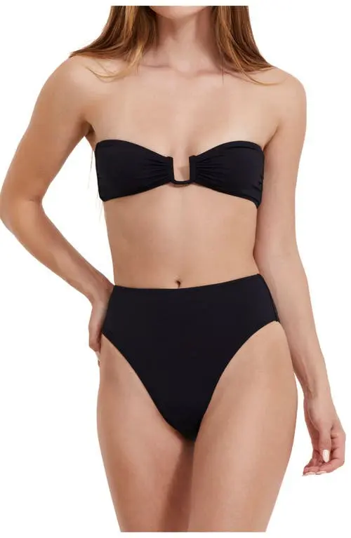 GOTTEX Solid Bandeau Bikini Top - Black