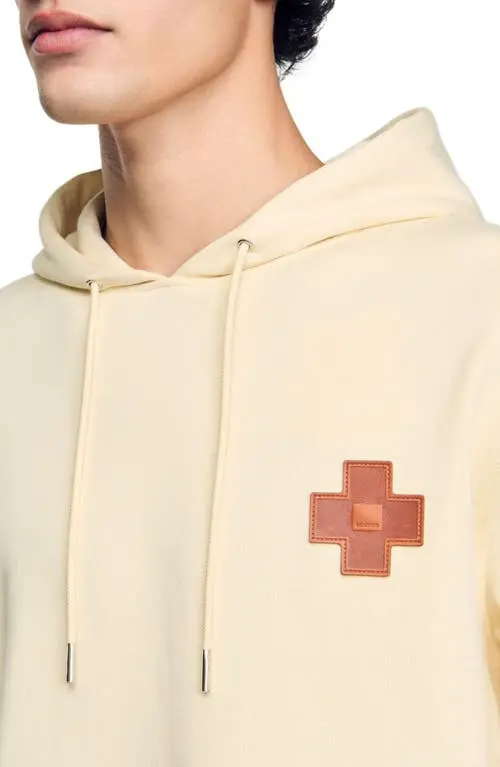 Sandro Square Cross Fleece Sweatshirt