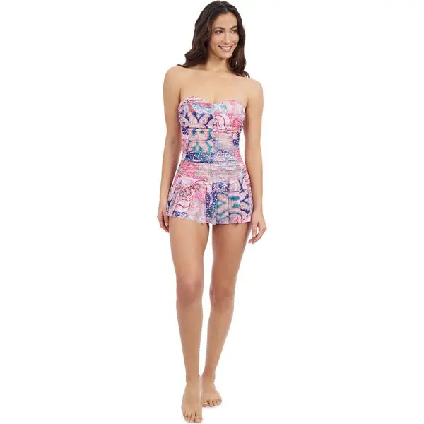 GOTTEX Karma Sweetheart Bandeau Swimdress One Piece - Multi