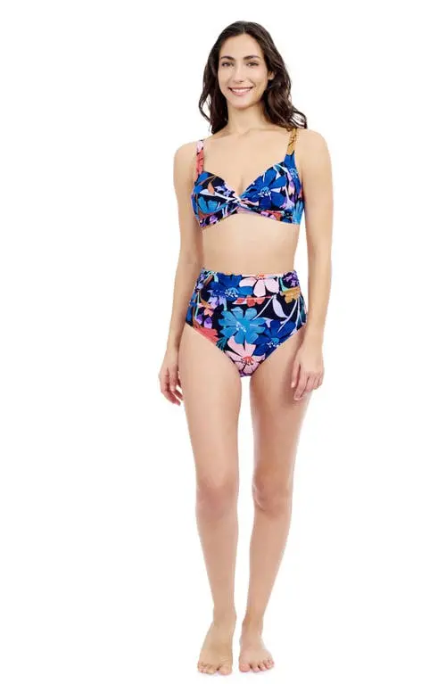 GOTTEX Melody Sweetheart Twist Bikini Top - Black Multi