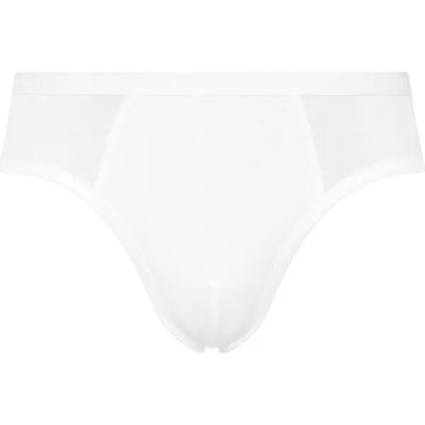 Hanro Cotton Pure Cotton High Leg Brief - White