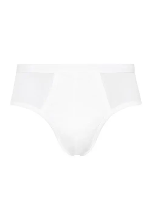 Hanro Cotton Pure Cotton Brief With Fly - White