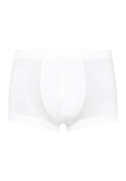 Hanro Cotton Sporty Cotton Knit Boxer Brief - White