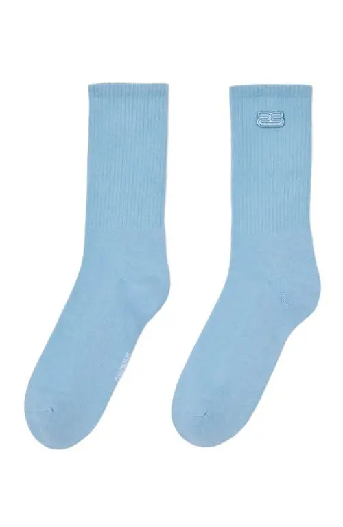Sandro Embroidered Socks - Blue Sky