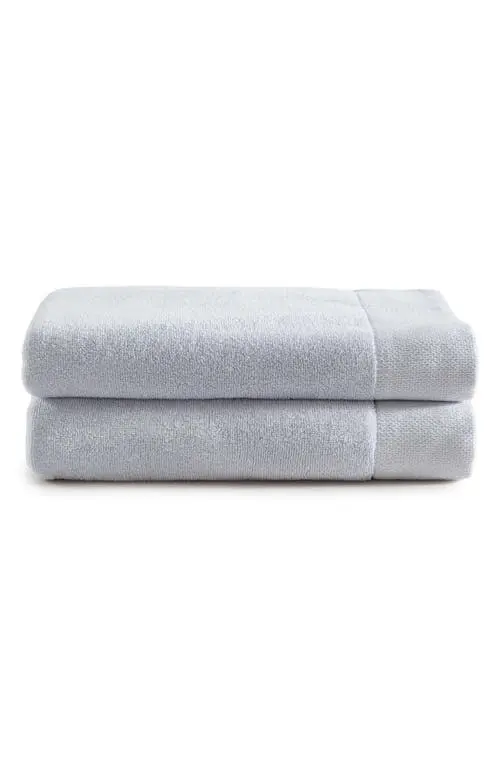 Calvin Klein Entwine 2-piece Bath Sheet Set - Grey Mist Blue