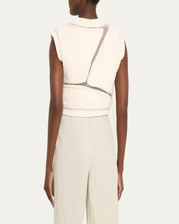 AISLING CAMPS Tortoise Mesh Cropped Vest