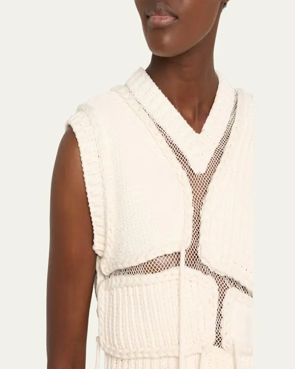 AISLING CAMPS Tortoise Mesh Cropped Vest