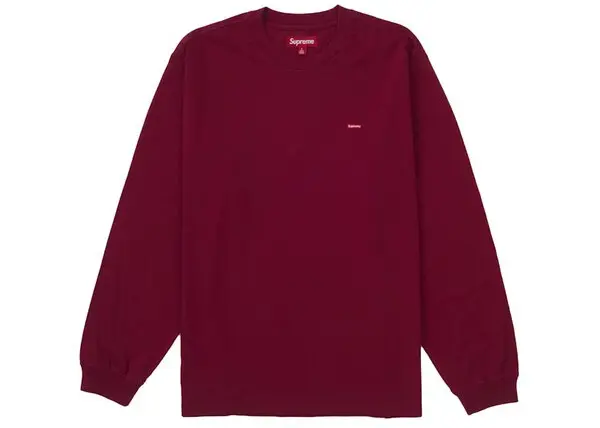 Supreme Small Box Long Sleeve Tee Shirt - Cardinal