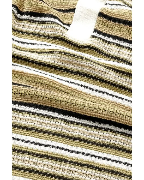 Nn07 Noam Knitted Striped Polo