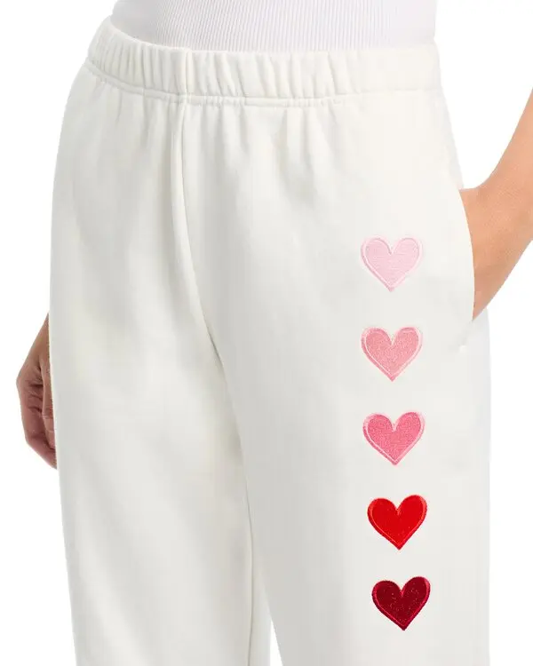Vintage Havana Embroidered Heart Ankle Joggers