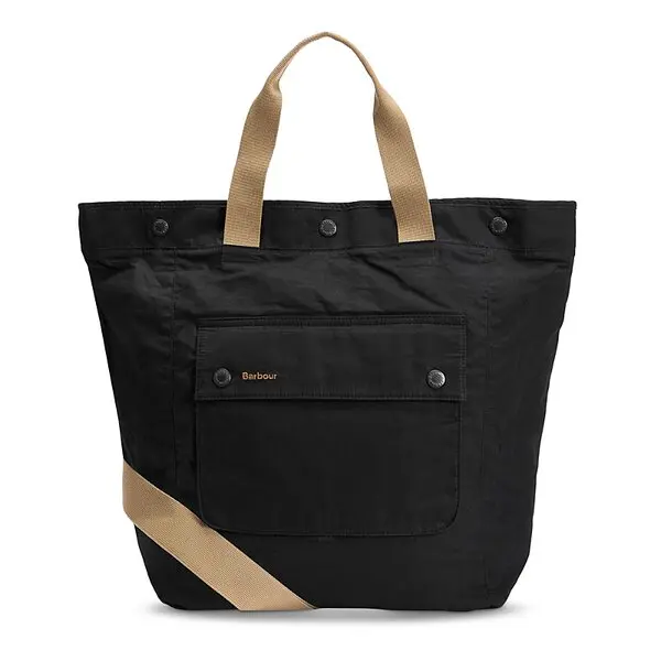 Barbour Transport 3 Way Tote Bag Backpack - Black/modern Tartan