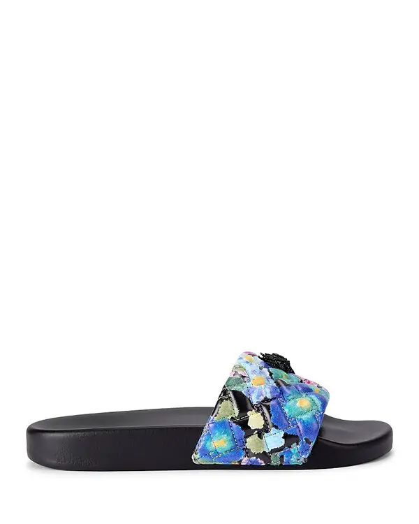 Kurt Geiger Meena Eagle Slide Sandals - Charcoal
