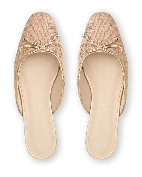 Jack Rogers Ginny Flat Mule Sandals - Desert Sand