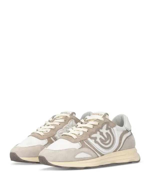 Pinko Zoe Lace Up Sneakers - Sand