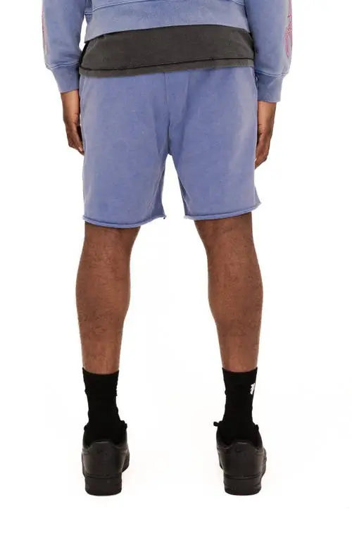 PURPLE BRAND Raw Hem French Terry Shorts