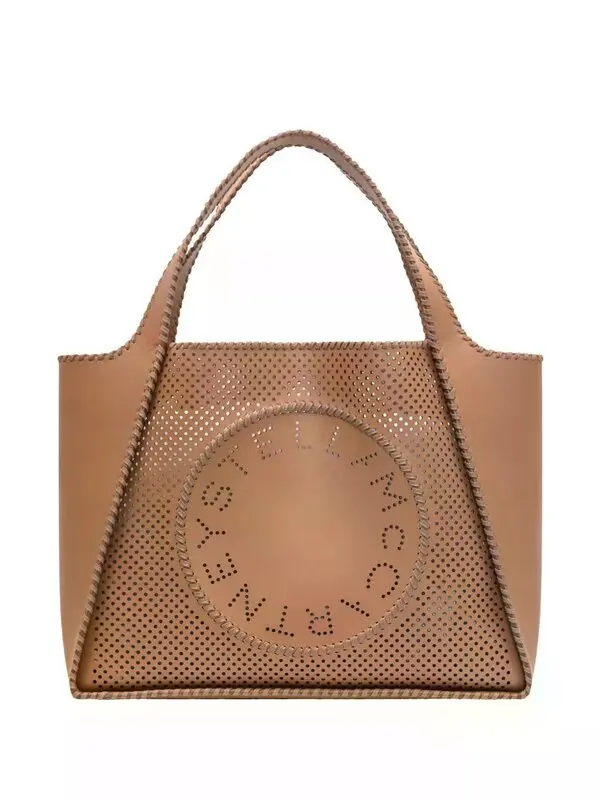 Stella McCartney Logo-perforated Tote Bag - Brown