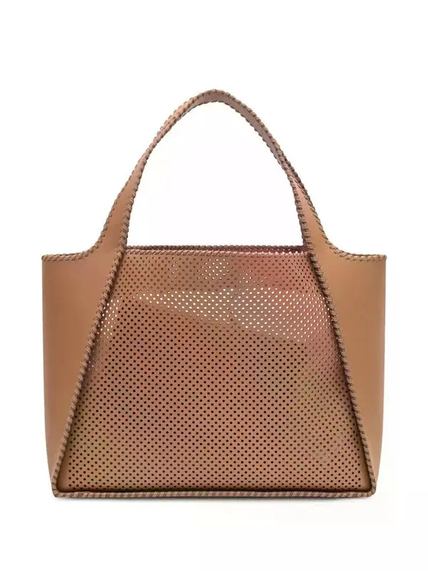 Stella McCartney Logo-perforated Tote Bag - Brown