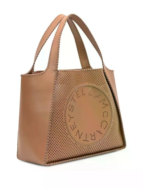 Stella McCartney Logo-perforated Tote Bag - Brown