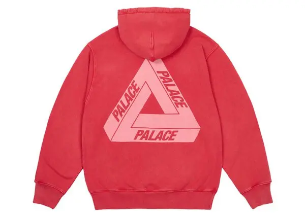 PALACE Pigment Wash Triferg Hood - Red