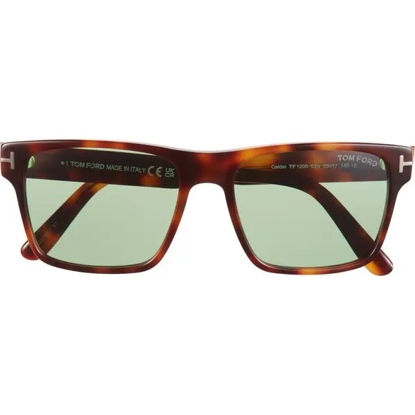 TOM FORD Square Sunglasses - Blonde Havana/green