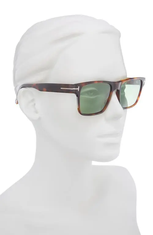 TOM FORD Square Sunglasses - Blonde Havana/green