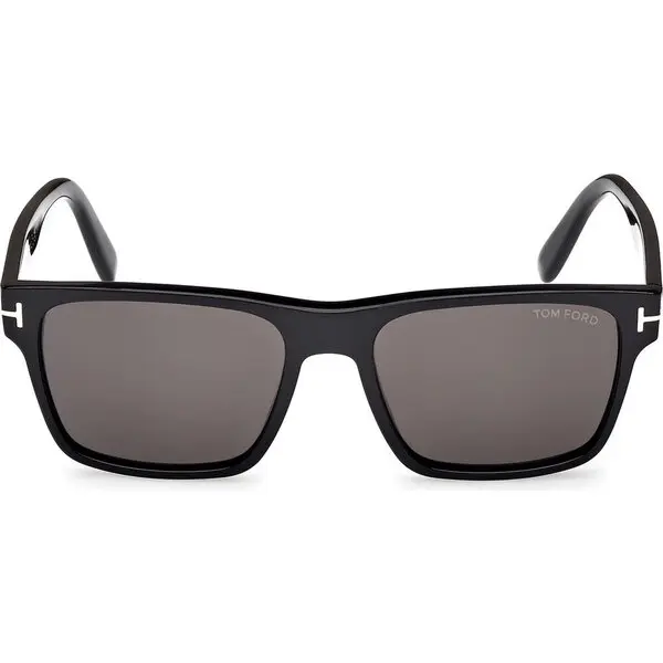 TOM FORD Square Sunglasses - Shiny Black Eco / Smoke Lenses