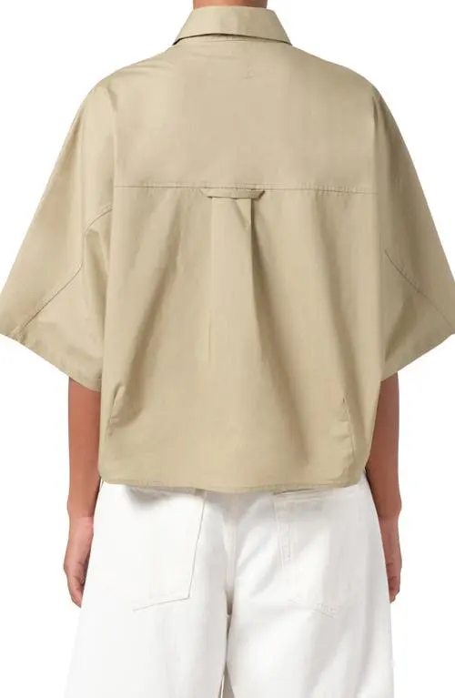 AGOLDE Merrin Cotton Poplin Shirt - Cocoon