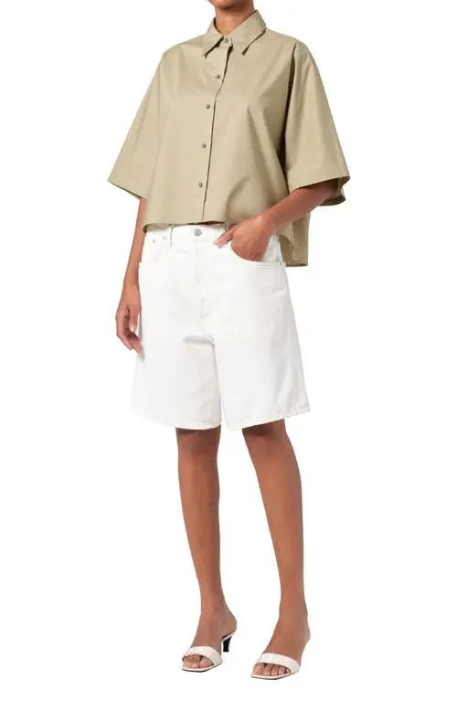 AGOLDE Merrin Cotton Poplin Shirt - Cocoon