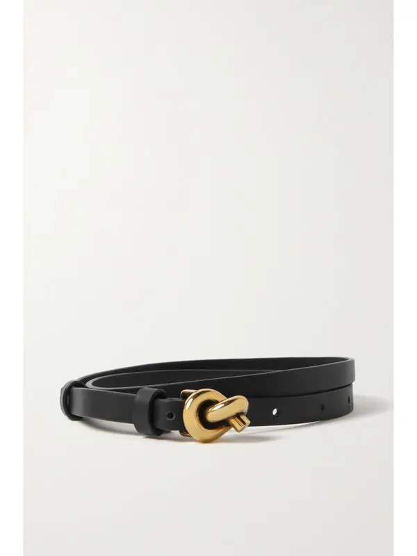 Bottega Veneta Leather Belt - Black