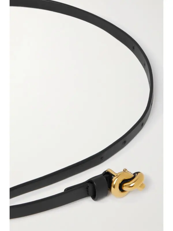 Bottega Veneta Leather Belt - Black