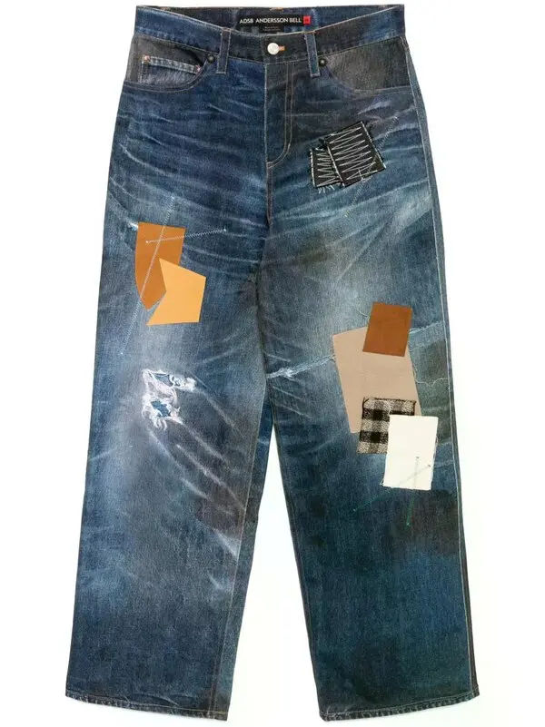 Andersson Bell Patchwork Printed Jeans