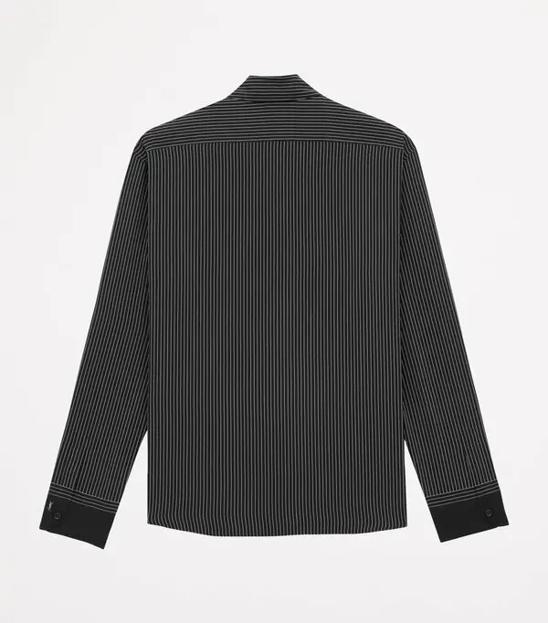 Saint Laurent Silk Striped Cassandre Shirt
