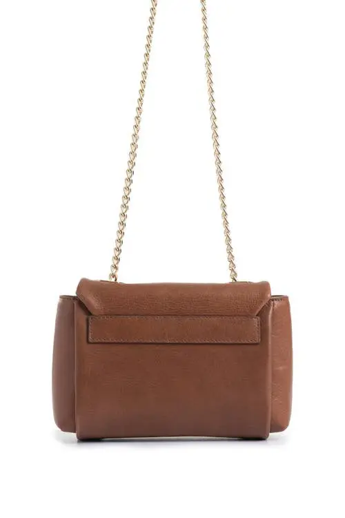 VELEZ Lili 3.0 Mini Leather Crossbody Bag With Chain Strap - Brown