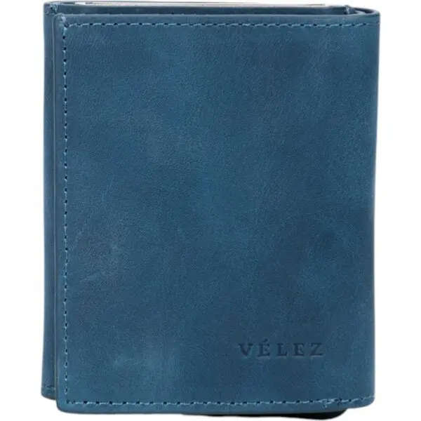 VELEZ Garry Tech Leather Card Holder - Blue