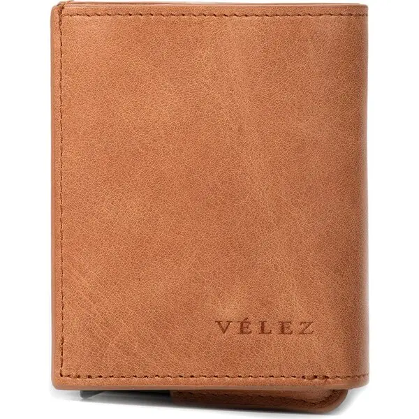 VELEZ Garry Tech Leather Card Holder - Brown