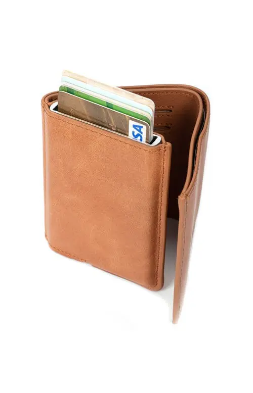 VELEZ Garry Tech Leather Card Holder - Brown