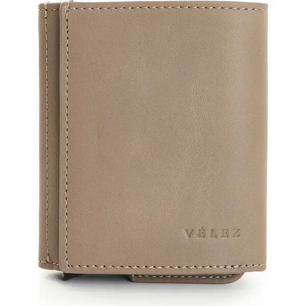 VELEZ Garry Tech Leather Card Holder - Grey