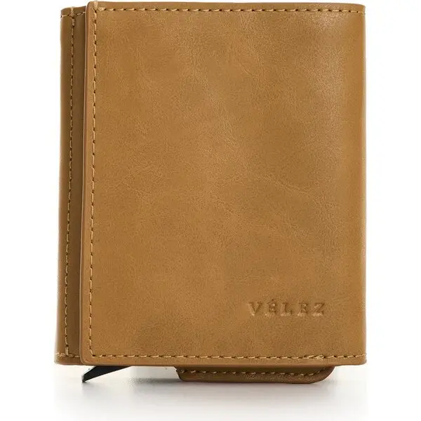 VELEZ Garry Tech Leather Card Holder - Mustard