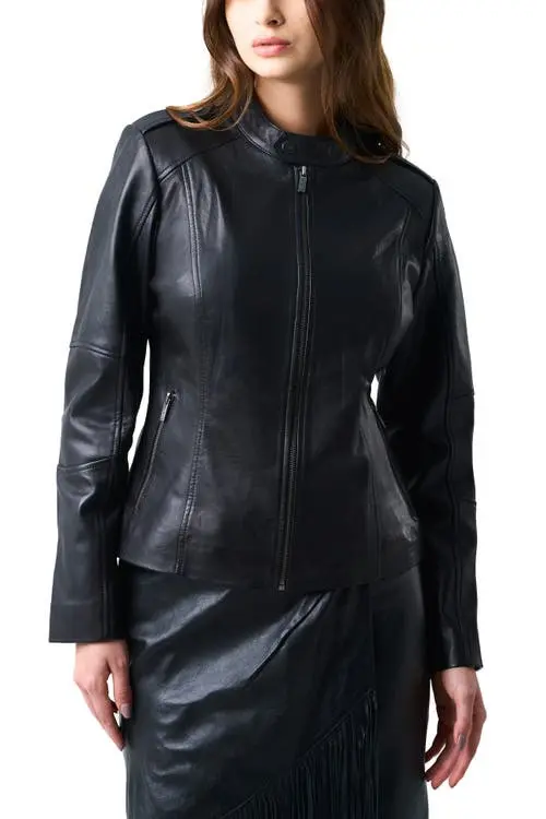 VELEZ Rider Leather Jacket Slim Fit
