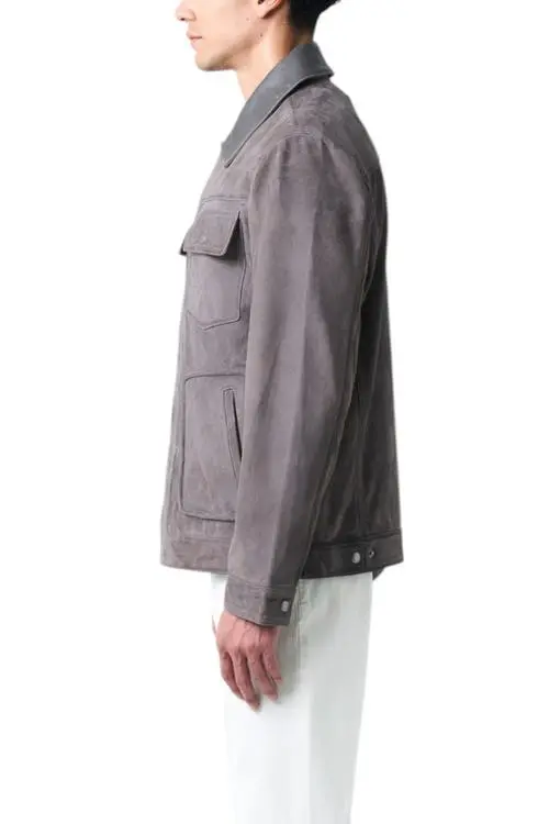 VELEZ Aron Suede Trucker Jacket