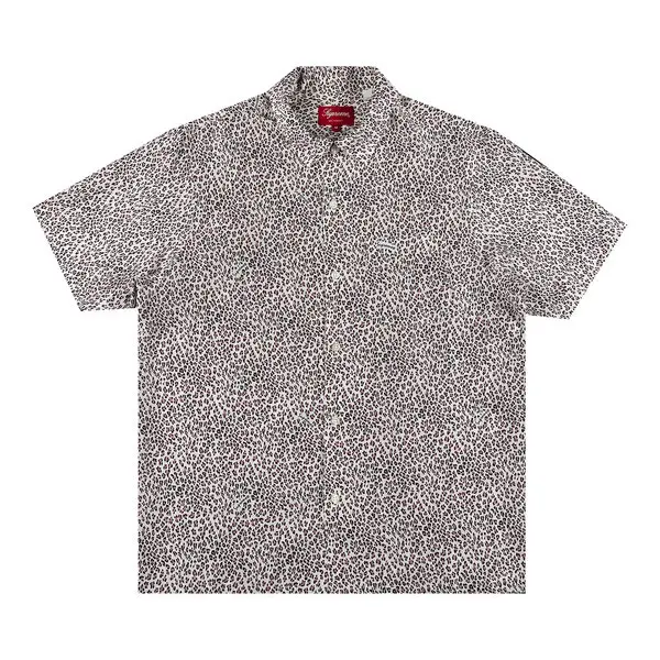 Supreme Leopard Silk Short-sleeve Shirt - Pink