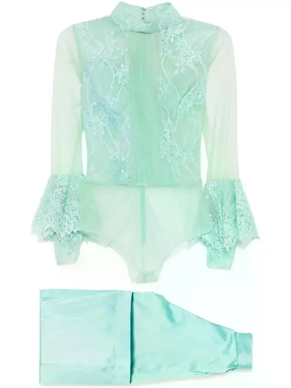SAIID KOBEISY Lace Bodysuit And Pants