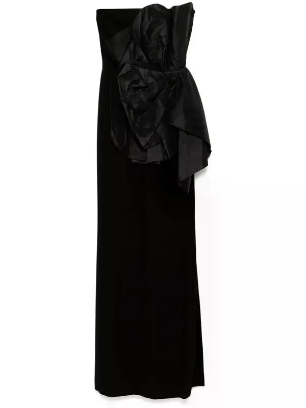 SAIID KOBEISY Voluminous Draped Moulage Jumpsuit - Black