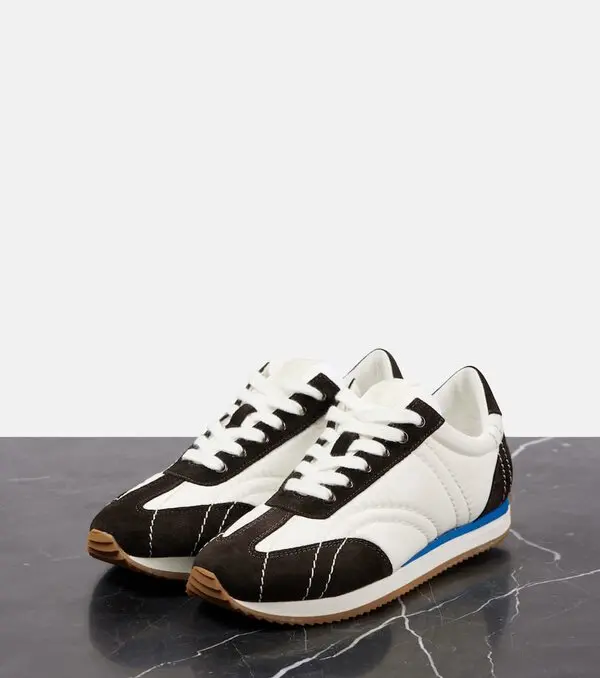 TOTEME Suede-trimmed Sneakers - Brown