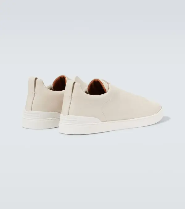 Zegna Triple Stitch Sneakers - Beige