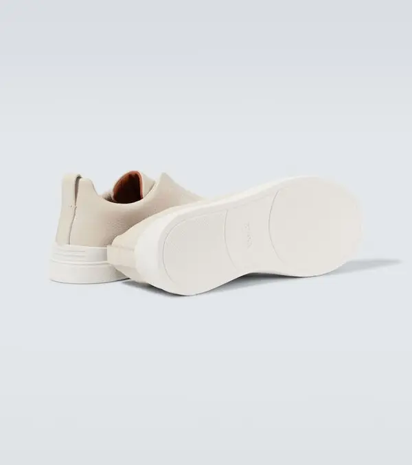 Zegna Triple Stitch Sneakers - Beige